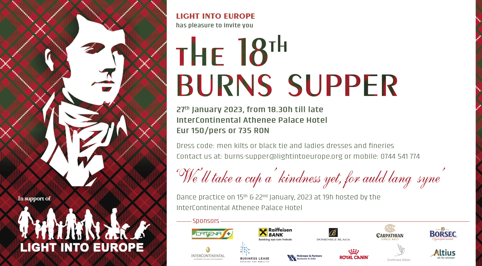 Burns Supper | Light Into Europe